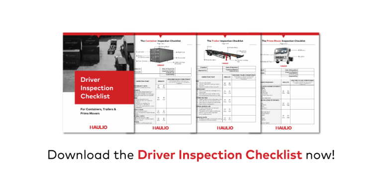 Prime Mover, Trailer & Container Inspection Checklist - Haulio